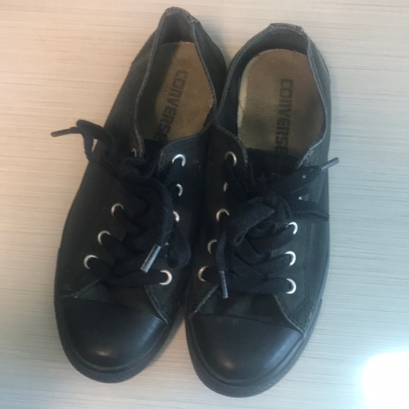 Converse | Shoes | Used All Black Dainty Converse | Poshmark